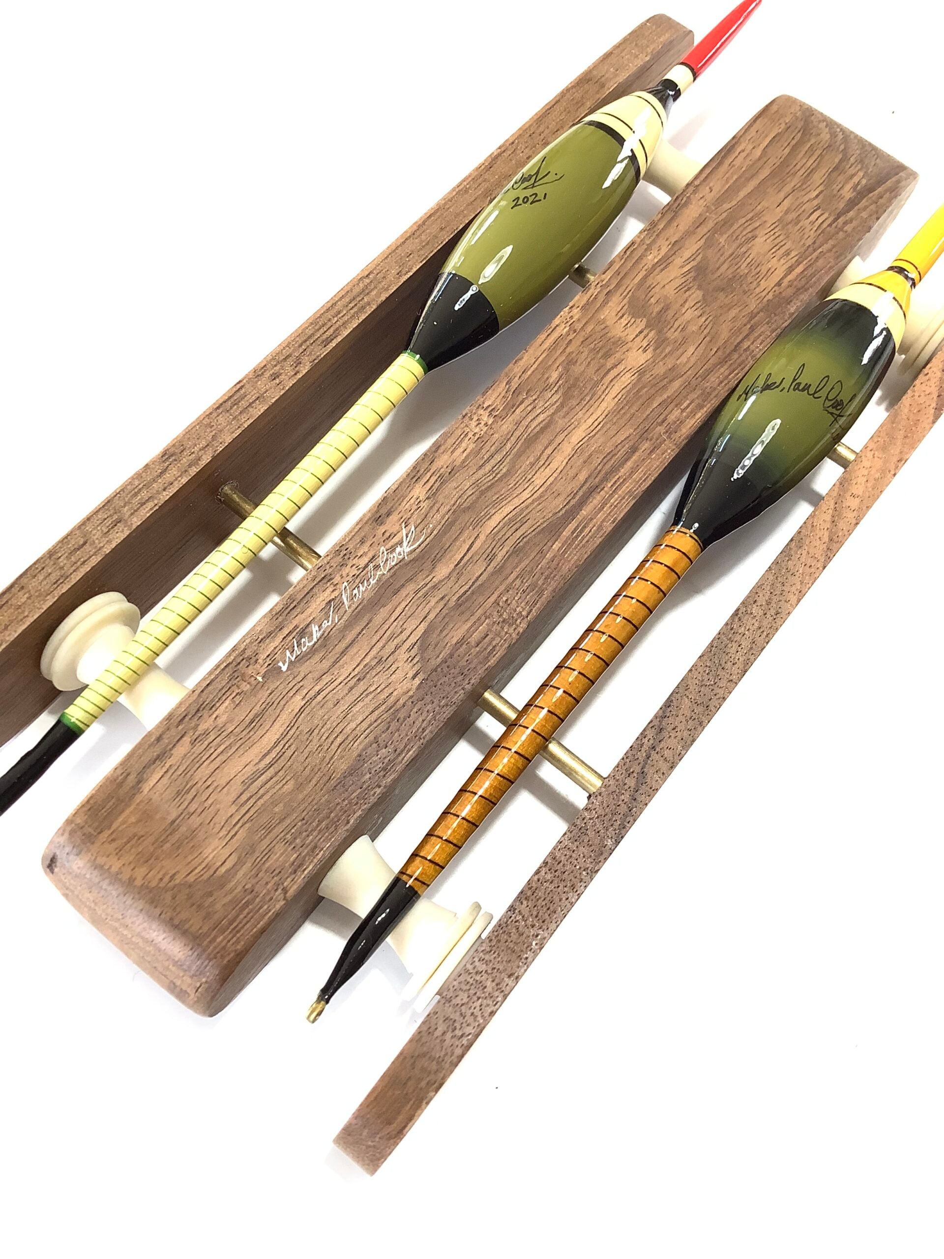 PAUL COOK WALNUT FLOAT WINDER WITH FLOATS – Antique & Vintage Fishing ...