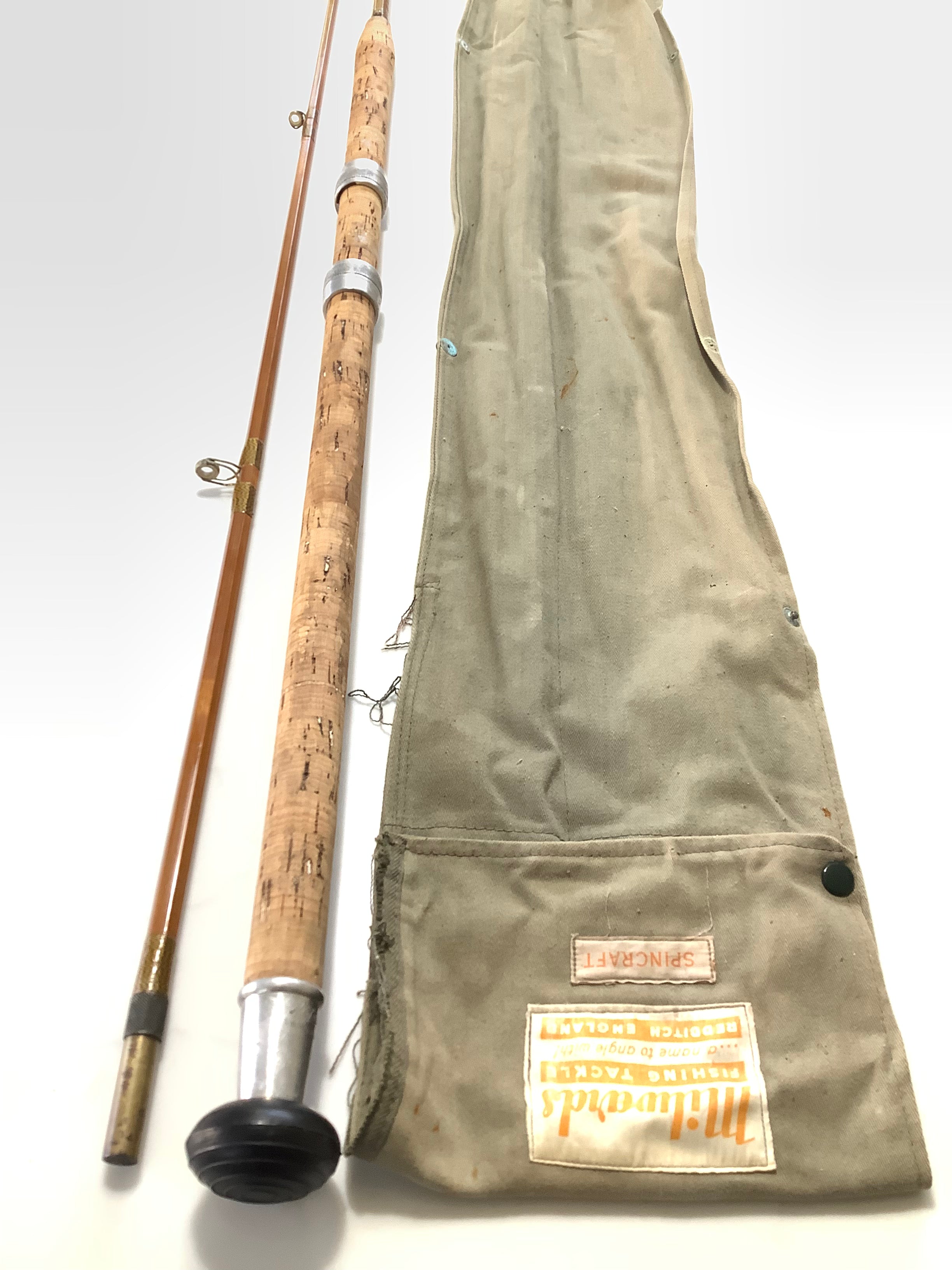 Milwards Spincraft Major 9ft Built Cane Spinning Rod – Antique ...