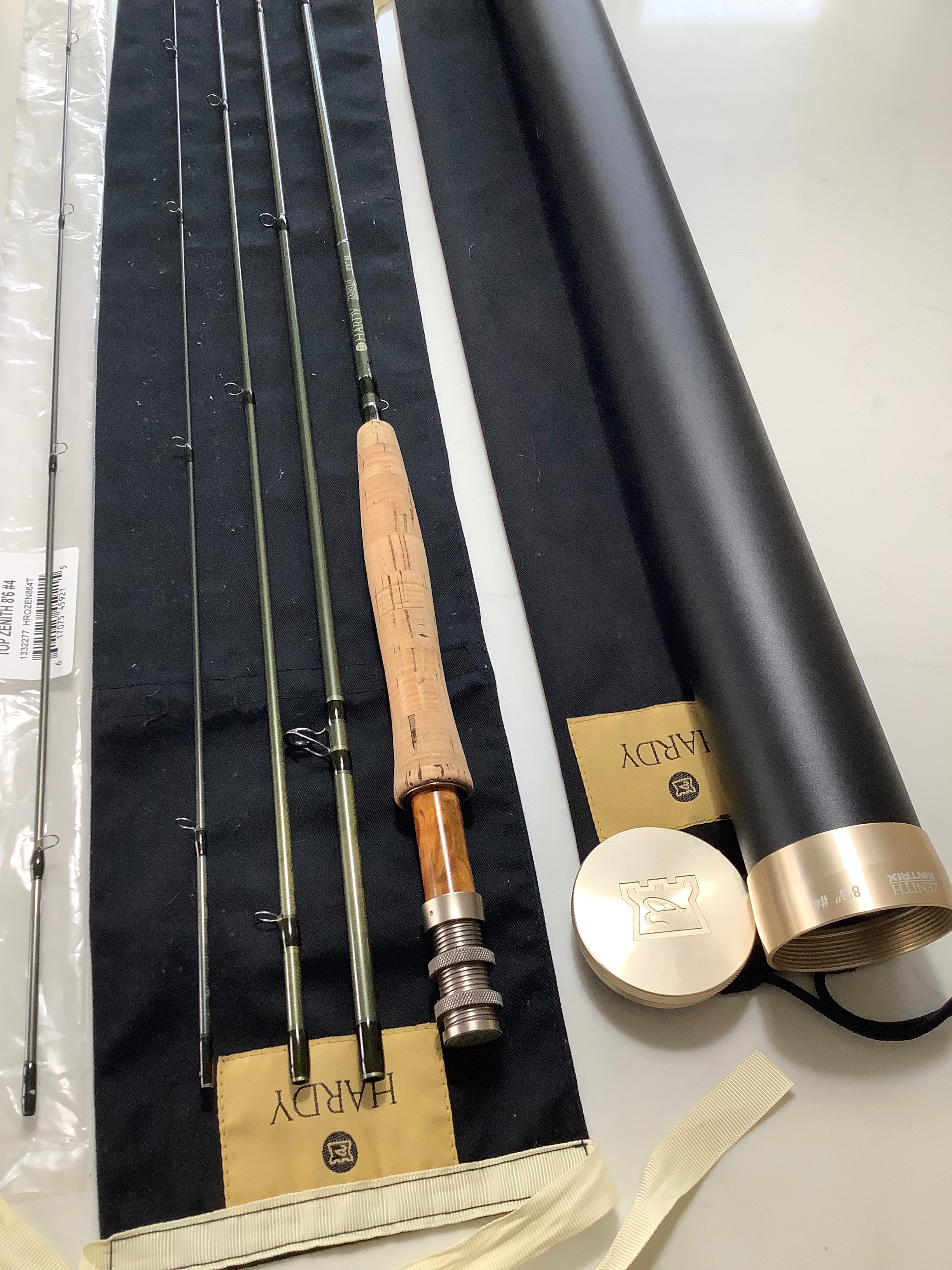 Hardy Bros ZENITH SINTRIX 8ft 6” #4 Fly Rod with Spare new tip ...
