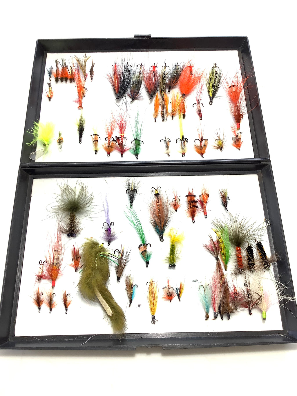 largest size Boat Anglers Salmon/Trout fly box with selection of good ...